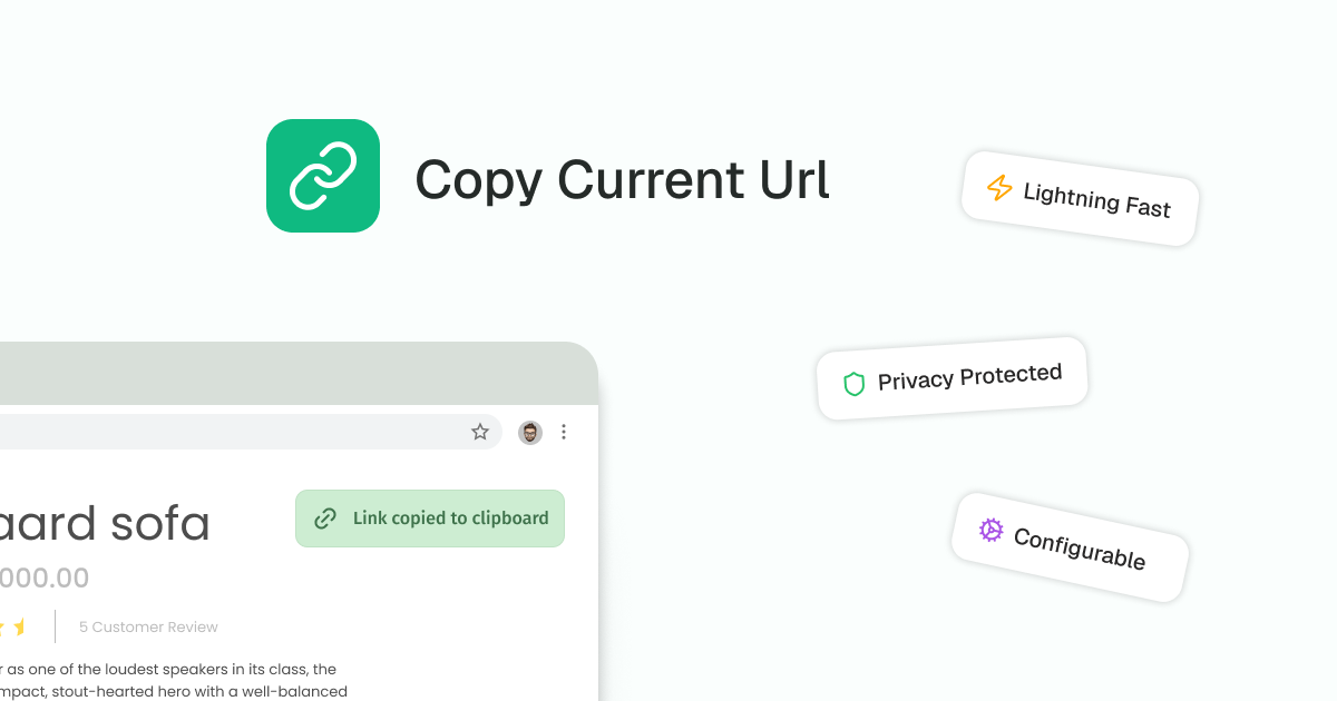 Copy Current URL - Chrome Extension